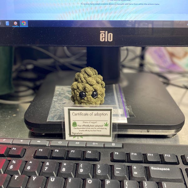 Adopt a Weed Nugget Plushie, Nug in Jar, 420, Marijuana, Stoner ...