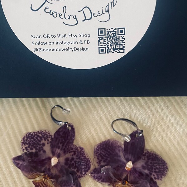 Elegant Royal Blue REAL Orchid Necklace Showstopper Stunning Cobalt ...