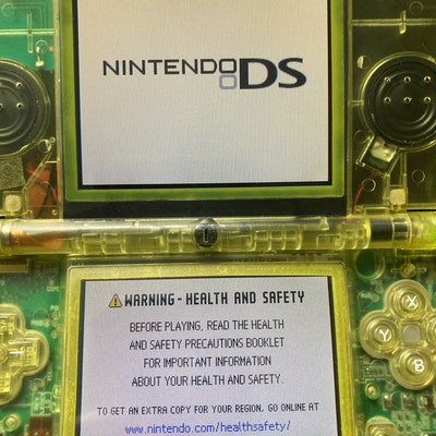Nintendo DS Lite Console Custom Modded With Transparent Yellow Shell - Etsy