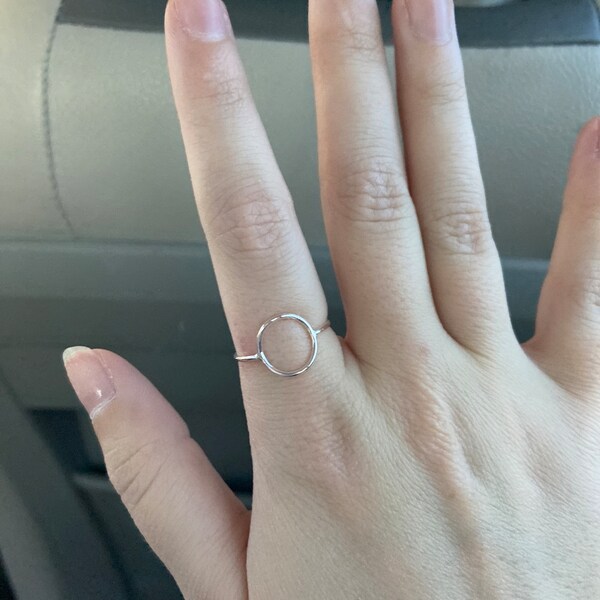 Karma Circle Ring in Sterling Silver - Etsy UK