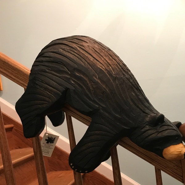 Chainsaw Carved Rail Bear - Etsy