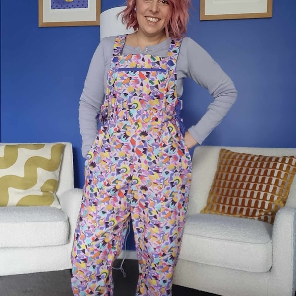 Side-tie Dungarees PATTERN - Digital Pdf + Video Tutorial, Overalls ...