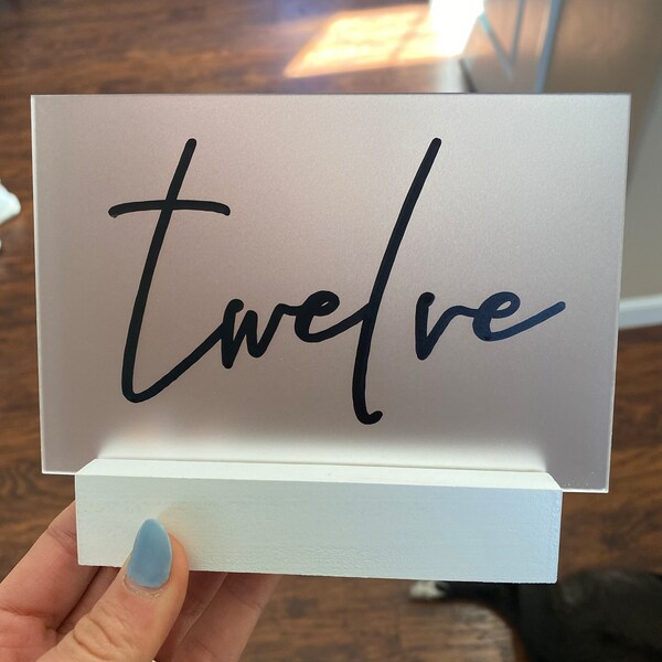 Frosted Acrylic Table Numbers, Table Numbers, Acrylic Table Numbers ...