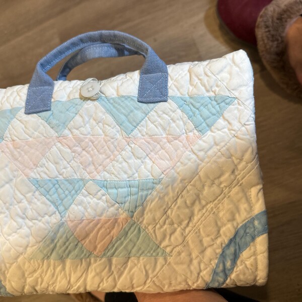 Handmade Quilted Journal Cover, Vintage Quilt Journal Cover ...