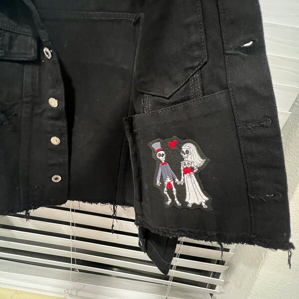 Corpse Bride Groom Skeleton Wedding Iron on Embroidery Patch Mtcoffinz ...