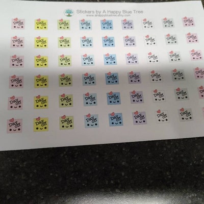 Happy MINI Day off Reminder Tracker Cute Kawaii Planner Stickers Erin ...