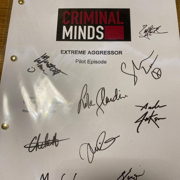 Criminal Minds TV Pilot Script Screenplay With Signatures Autograph ...