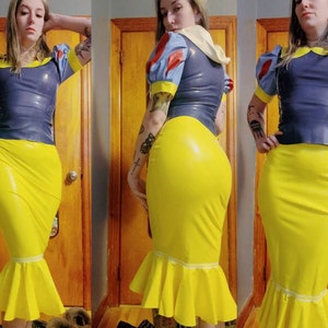 Latex Pin up Pencil Dress - Etsy