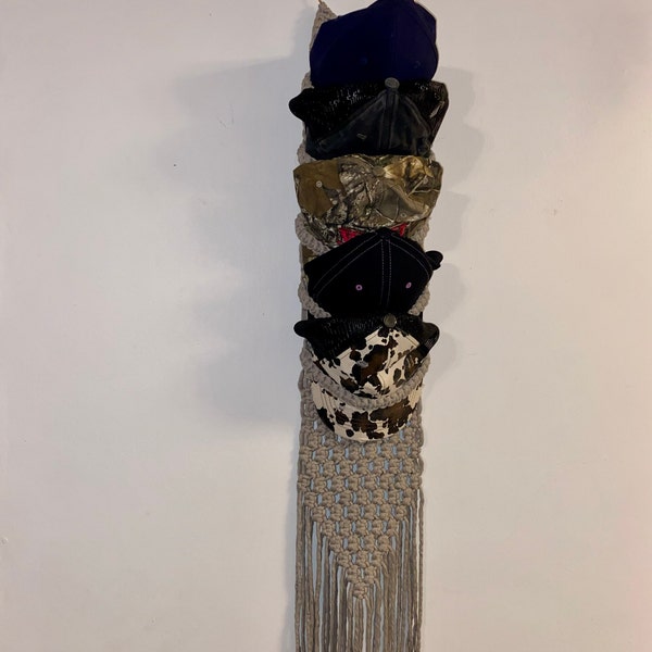 Macrame Baseball Cap Hanger PDF Pattern Tutorial With Knot Guide ...