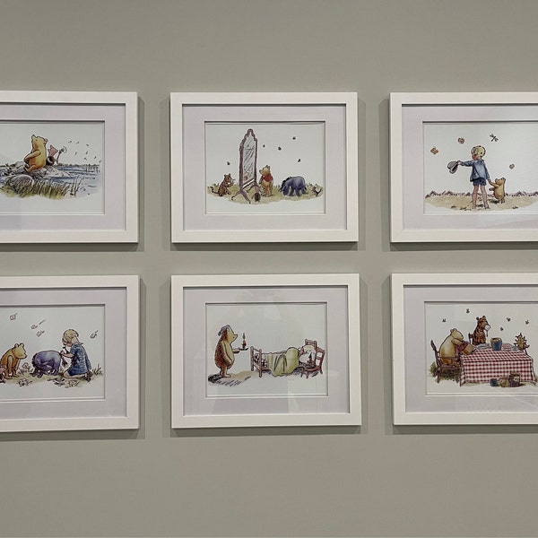 Winnie the Pooh Wall Art. Classic Pooh Art Print. Classic Pooh Nursery ...