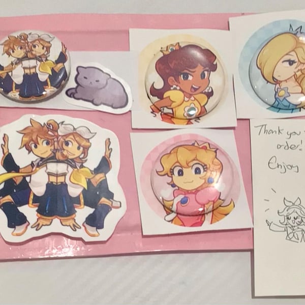 Nintendo Princesses - Keychain/sticker/button Charms - Etsy