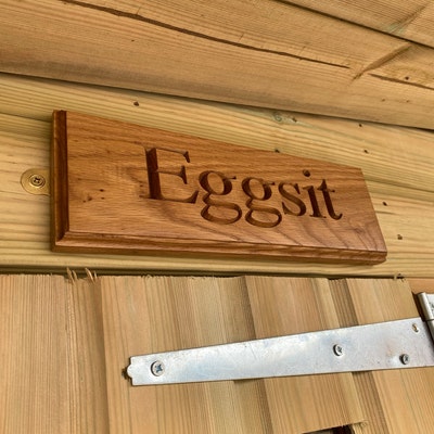 Solid OAK HOUSE SIGN, Outdoor House Sign, Personalized, Engraved, Wood ...