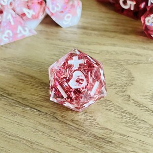 Sparkling Plum Chonk D20, Sharp Edge Polyhedral Dice Set, Dungeons and ...