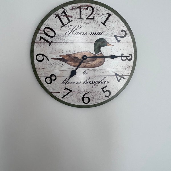 Duck Clock- Personalized Duck Clock - Etsy