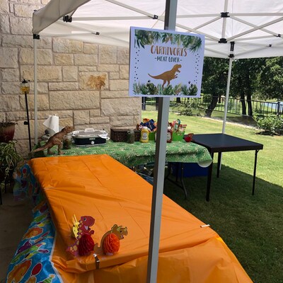 Carnivores Dinosaur Birthday Sign, Dinosaur Birthday, Gold Dinosaur ...