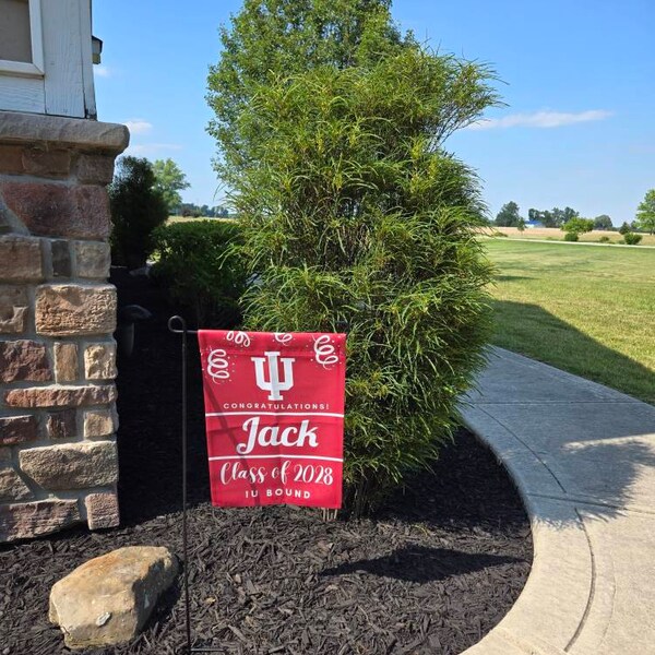 Custom College Bound Yard Flag, Custom College Sign, College Garden ...