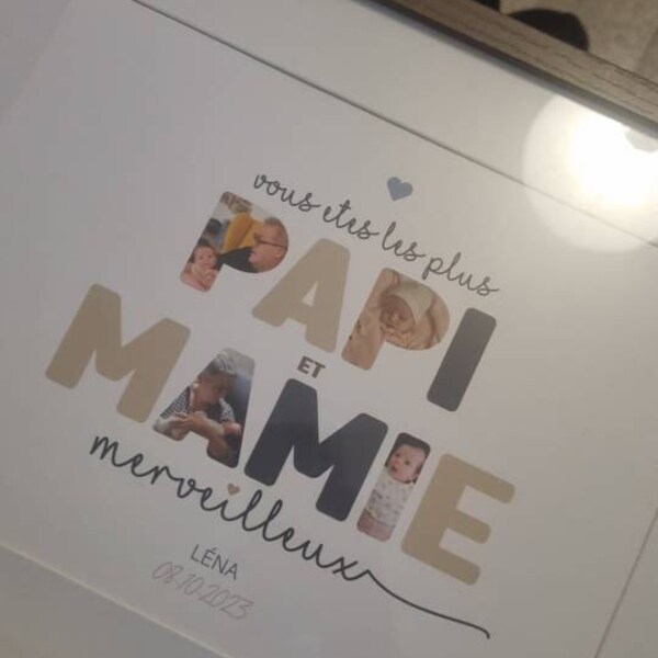 Affiche photo papi et mamie, une affiche a offrir à la fête des papis ...