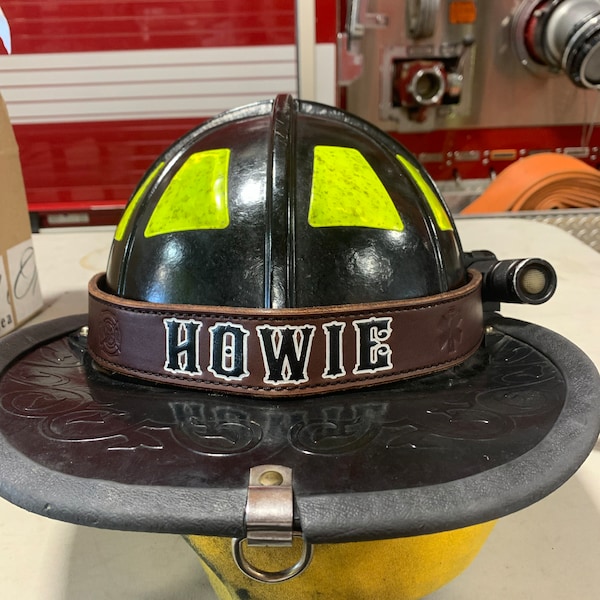Personalized Leather Fire Helmet Chin Strap - Etsy