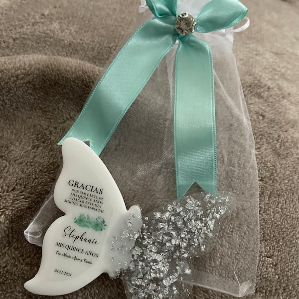 Custom Butterfly Magnet Favors: Quinceanera, Sweet 16, Mis Quince - Etsy