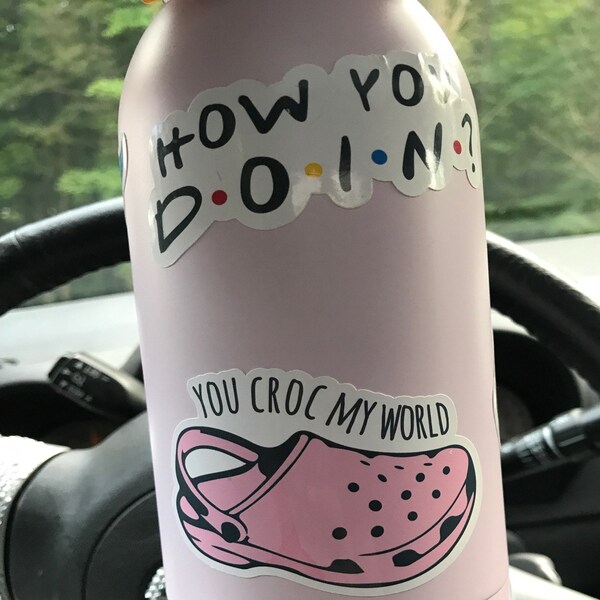 You Croc My World Sticker - You Rock My World Sticker - Cute Pun ...