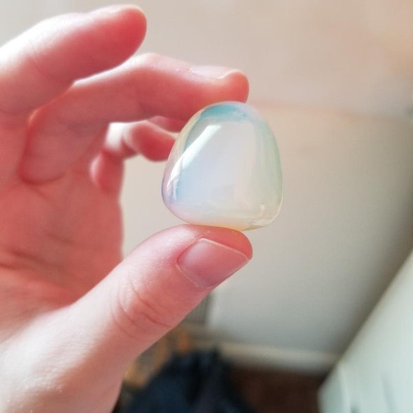 OPALITE Tumbled Stone, Man Made Opal Glass Crystal 1 Large #OP01 - Etsy
