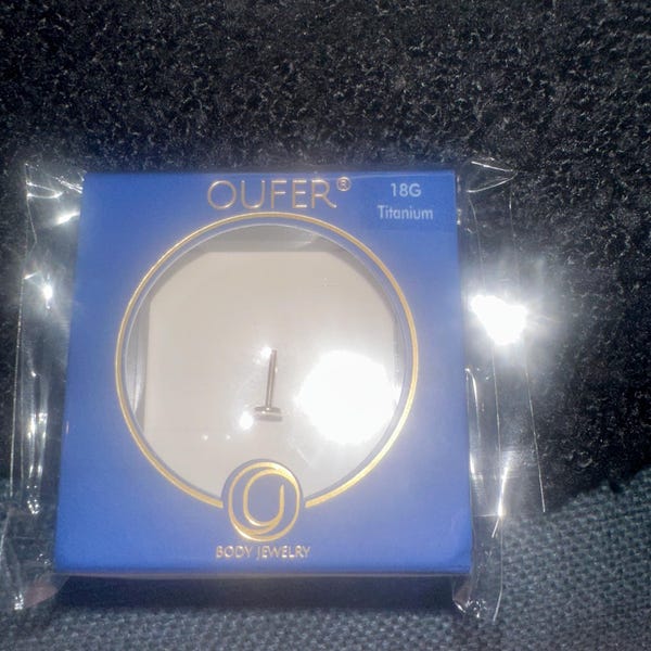 14K Gold Vertical Dangle Hidden Helix Piercing/threadless Push Pin Flat ...