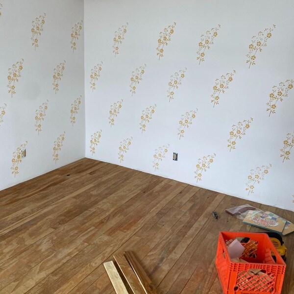 Wall Stencil Lilac Fleurs-m Stencils for Walls, Lilac Stencil, Plaster ...