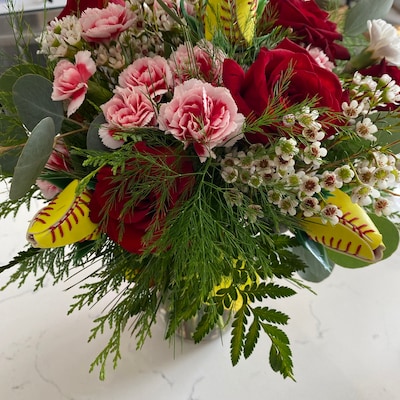 Softball Roses Select Qty Softball Gift Back to School - Etsy