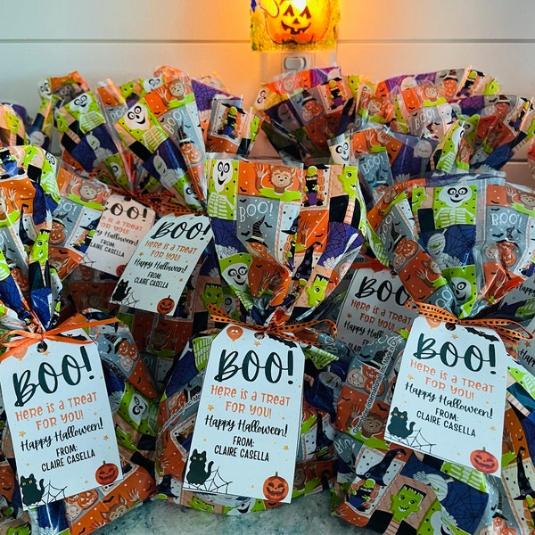 Halloween Favor Tags, Boo Gift Tags, Trick or Treat Favor Tags, Treat ...