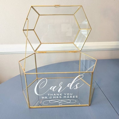 Custom Card Box Decal for Wedding Personalized Card Box Sticker Custom ...