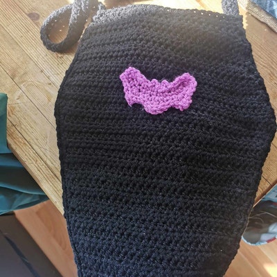 CROCHET PATTERN Coffin Tote Crochet Bag Pattern Halloween Shoulder ...