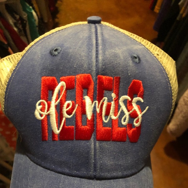 High School Trucker Hat Pick Your High School Hat Embroidered High ...