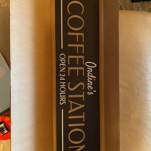 Coffee Station Sign Decor, Open 24 Hours Sign, Java Kitchen Decor ...
