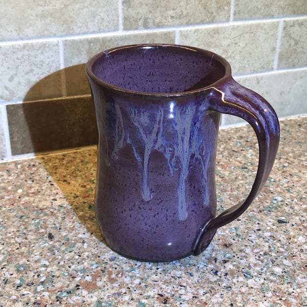 Purple Pottery Mug With Dripping Glaze **made to Order** - Etsy