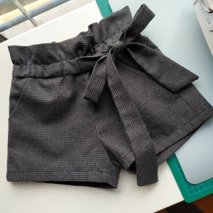 Girl Shorts Sewing Pattern Paper Bag High Waist PDF Instant Download ...