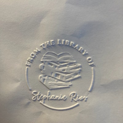 Personalized Book Lover Gift Embosser Monogram Book Stamp - Etsy