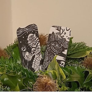 Linocut Dracula Bookmark. Vampire Bat. Bram Stoker. Horror | Etsy