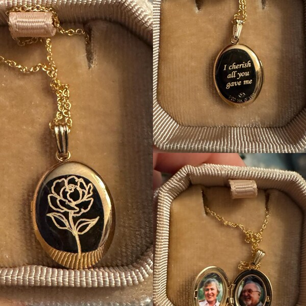 Round Circle Mini Locket, Gold Filled, Silver, Minimalist Personalized ...