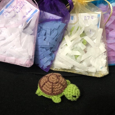 Tiny Plushie Turtle, Tiny Faded Purple Turtle, Pinkish/purple Amigurumi ...
