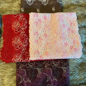 Lovely Tulle Lace Trim Grey Pink Floral Embroidered Lace Trim - Etsy