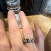 Peen Hammered Steel Ring Silver 5mm Surgical Stainless Wedding Band ...