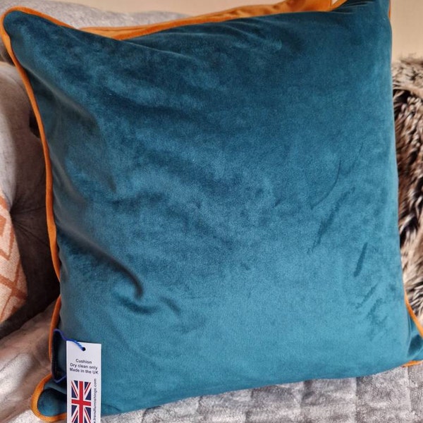 Luxurious Bespoke PIPED Velvet Cushion Covers - Piped Edge - Zipped ...