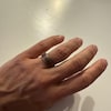 Peen Hammered Steel Ring Silver 5mm Surgical Stainless Wedding Band ...