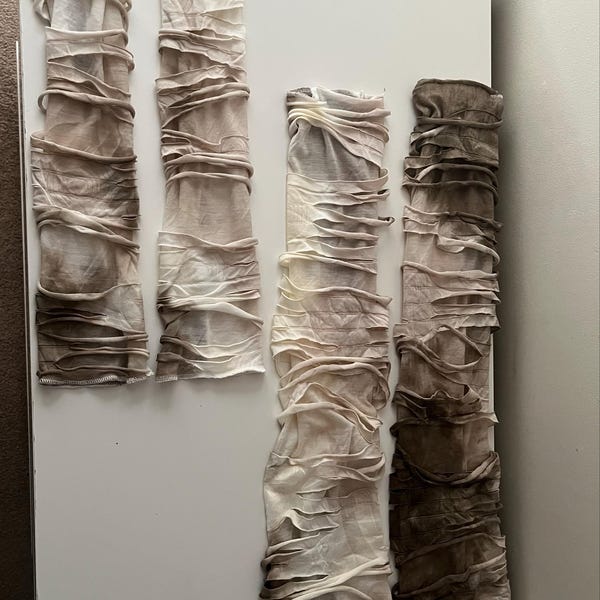 Womens Mermaid Costume Black Ruffle Arm Warmers Sheer Gloves Fish Scale ...