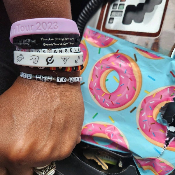 Custom Beaded Word Bracelet, Words of Affirmation, Expression Bracelets ...