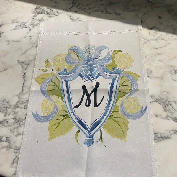 Personalized Wedding Crest Flag With Monogram Initials and Date Custom ...