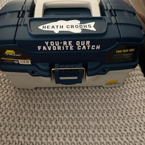 Personalized 2 Tray Fishing Tackle Box Free Shipping - Etsy