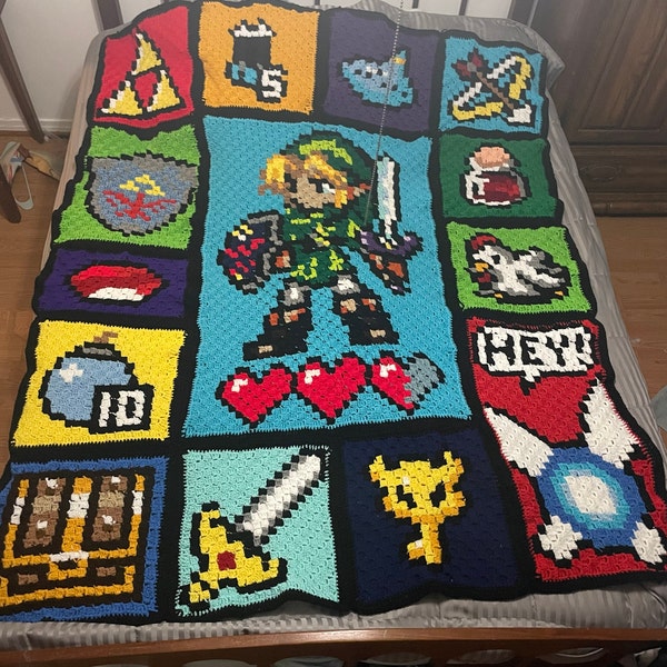 The Legend of Zelda Inspired Graph for Blanket, C2C, Written ...