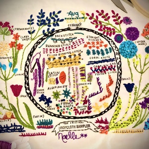 Original Dropcloth Embroidery Sampler - Etsy