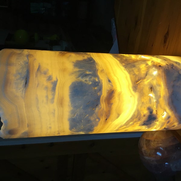 Onyx Lights. Various Sizes. Real Onyx Stone. Wired for Standard Bulb ...